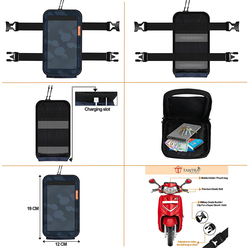 TANTRA Mobile Holder for Scooty Scooter Phone Pouch for Activa Jupiter ...